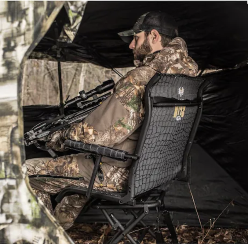 Hawk Stealth Spin Blind Chair Steel Gray | Hunting Chair